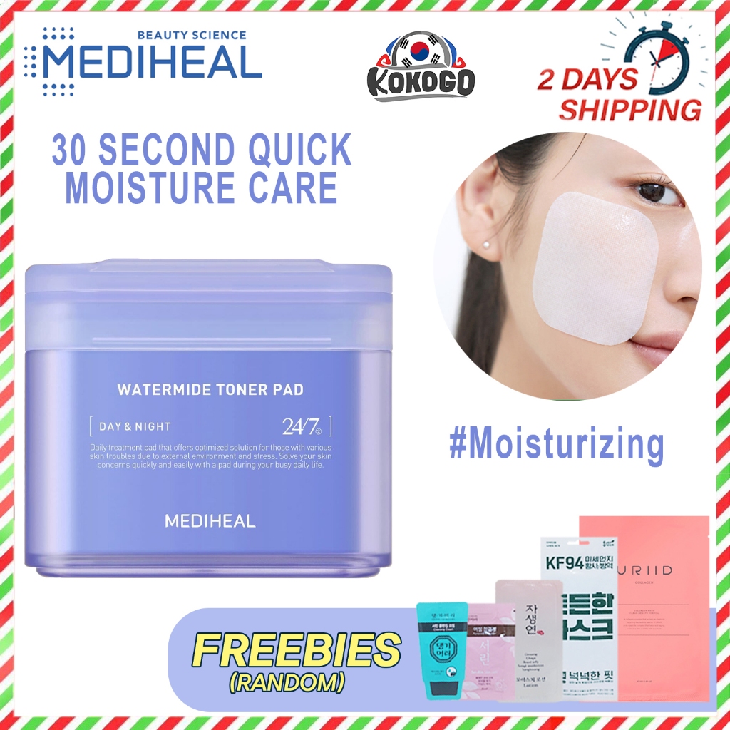 MEDI HEAL Watermide Moisturizing Toner Pad, 100ea (Vegan) | Shopee ...