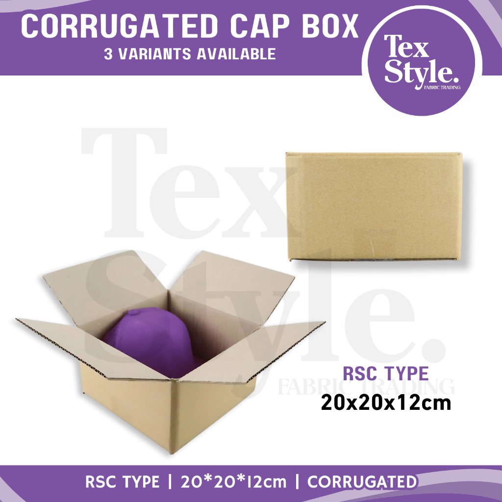 Textstyle Corrugated Cap Box (3 Variation) MAILER, SNAP LOCK, RSC Box ...