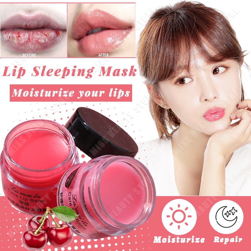 Lip Sleeping Mask Night Sleep Moistened Lip Balm Bleaching Cream Lips ...