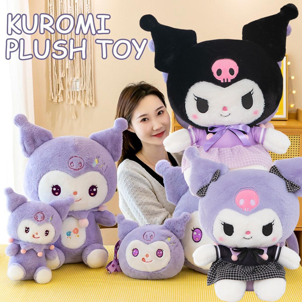 Kuromi Stuffed Toy Cute Cartoon Plush Dolls Cinnamoroll sanrio Melody ...