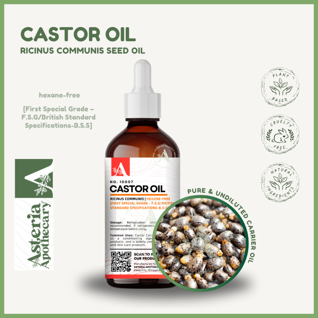 Castor Oil 30ML & 100ML (Carrier Oil / Base Oil / Beauty Oil) - Asteria ...