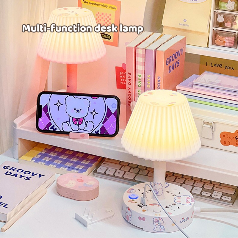 New free sticker 2500W power socket with night light table lamp with ...