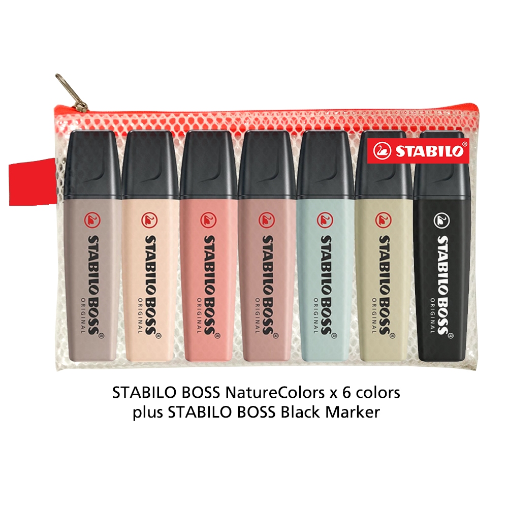 STABILO BOSS NatureColors Highlighter Pen Marker Color Set School ...