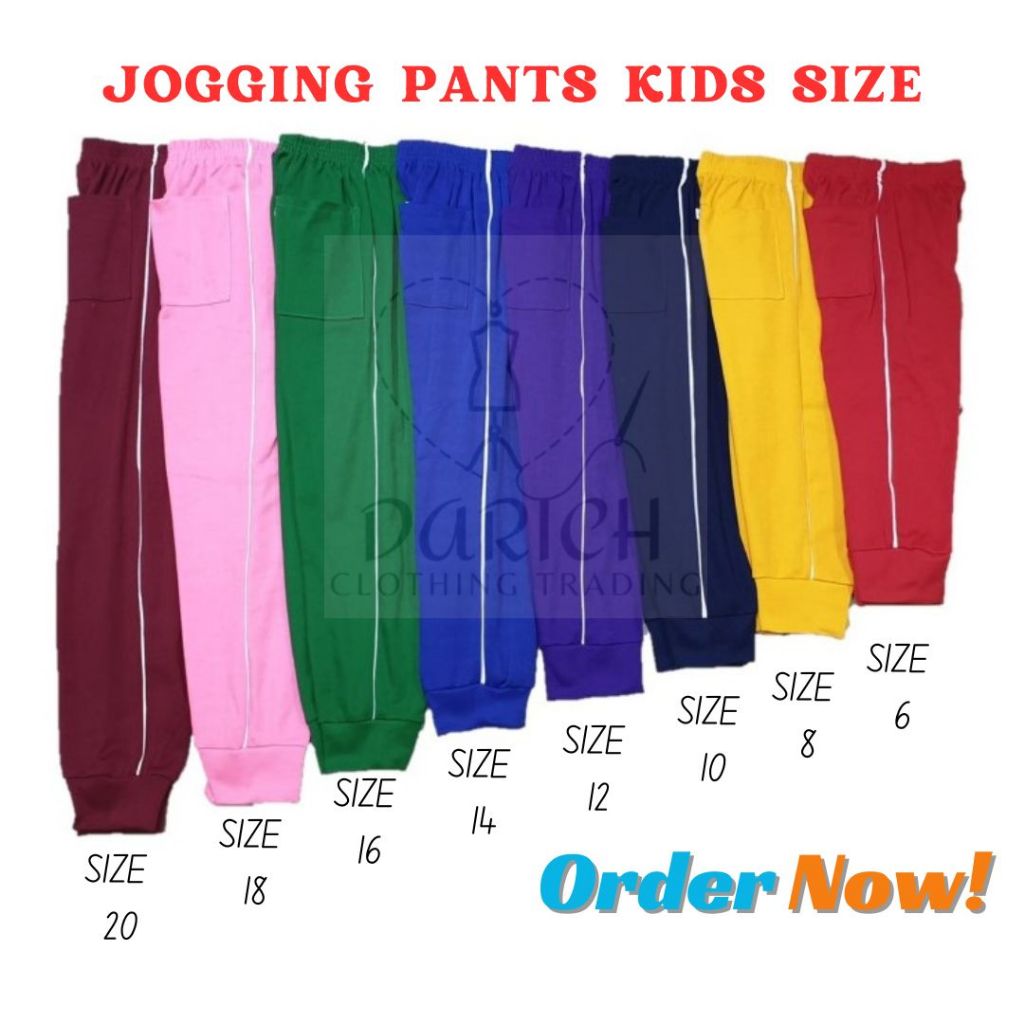 SCHOOL UNIFORM JOGGING PANTS FOR KIDS GIRLS AND BOYS | Shopee Philippines