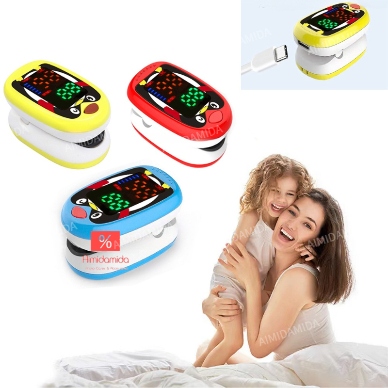 Pulse Oximeter for Kids Rechargeable Children Oxygen and Heart Monitor ...