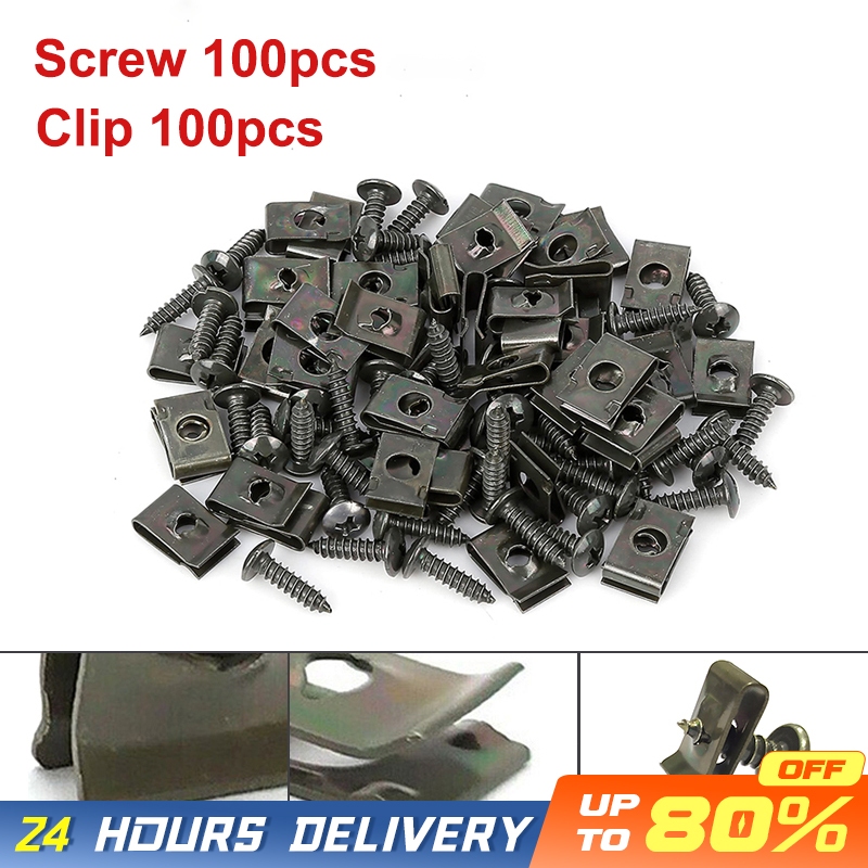 200PCS MOTORCYCLE BODY SCREW FLOWER BODY BOLT WITH CLIP FLAIRINGS SCREW ...