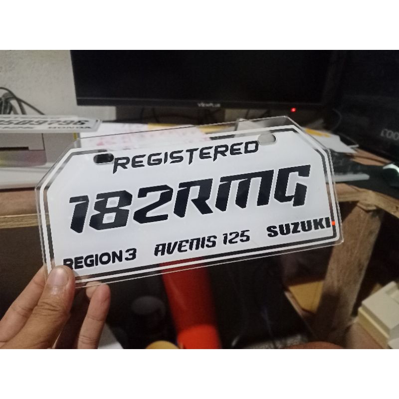Motorcycle Temporary Plate Number Acrylic | Shopee Philippines