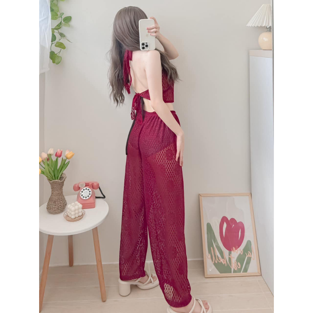 GJ Maxene Lace Terno Summer outfit Terno Cover up Beach outfit Small ...