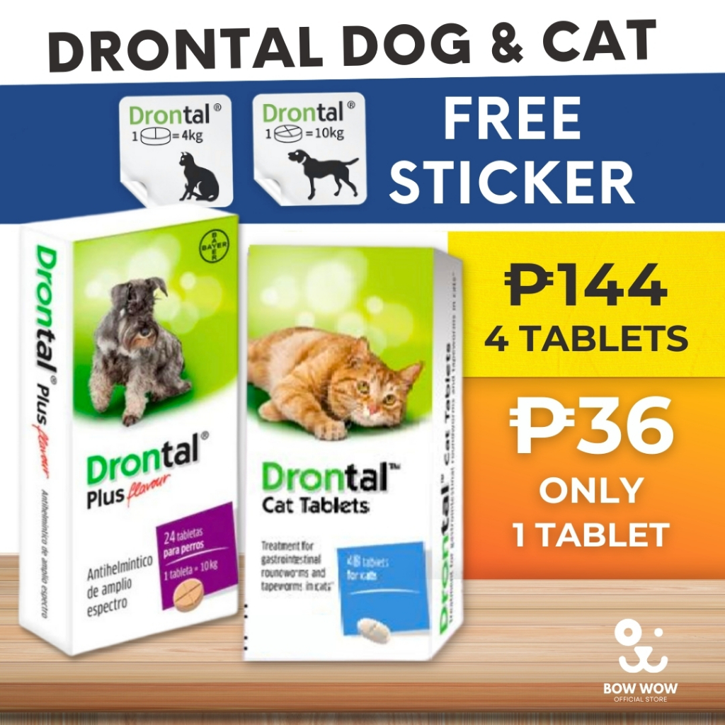 Drontal Plus Deworming Tablet 1pc for Dog and Cat Remover Dewormer ...