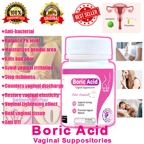 Boric Acid Vaginal Suppositories For Vaginal Yeast Infection 30pcs Gynecology Health Shopee