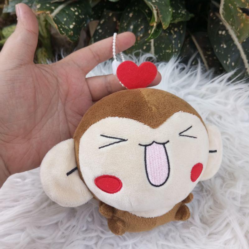 Kawaii Little Monkey Keychain Plush | Shopee Philippines