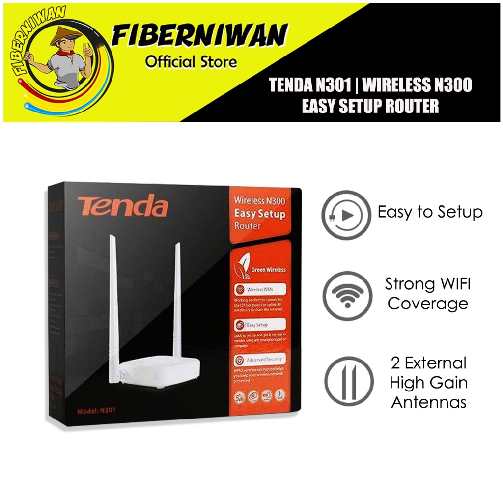 Tenda N301 Wireless WIFI Router (English Firmware) | Shopee Philippines