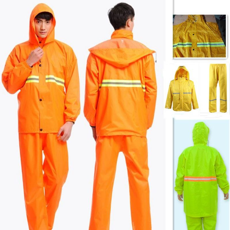 Heavy Duty Water Proof Rain Coat Reflective makapal luminous raincoat ...