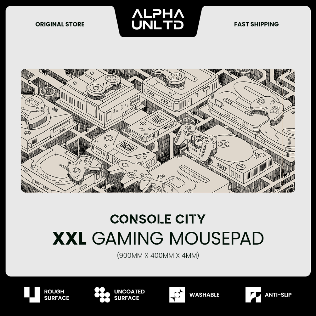 Alpha Unltd | "Console City" XXL | Micro-Control Gaming Mousepad ...