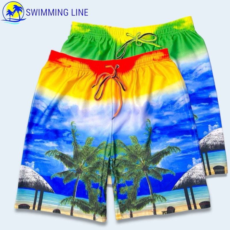 Men’s Tokong Swimming Trunks Short Drawstring Sport Swimming Short ...