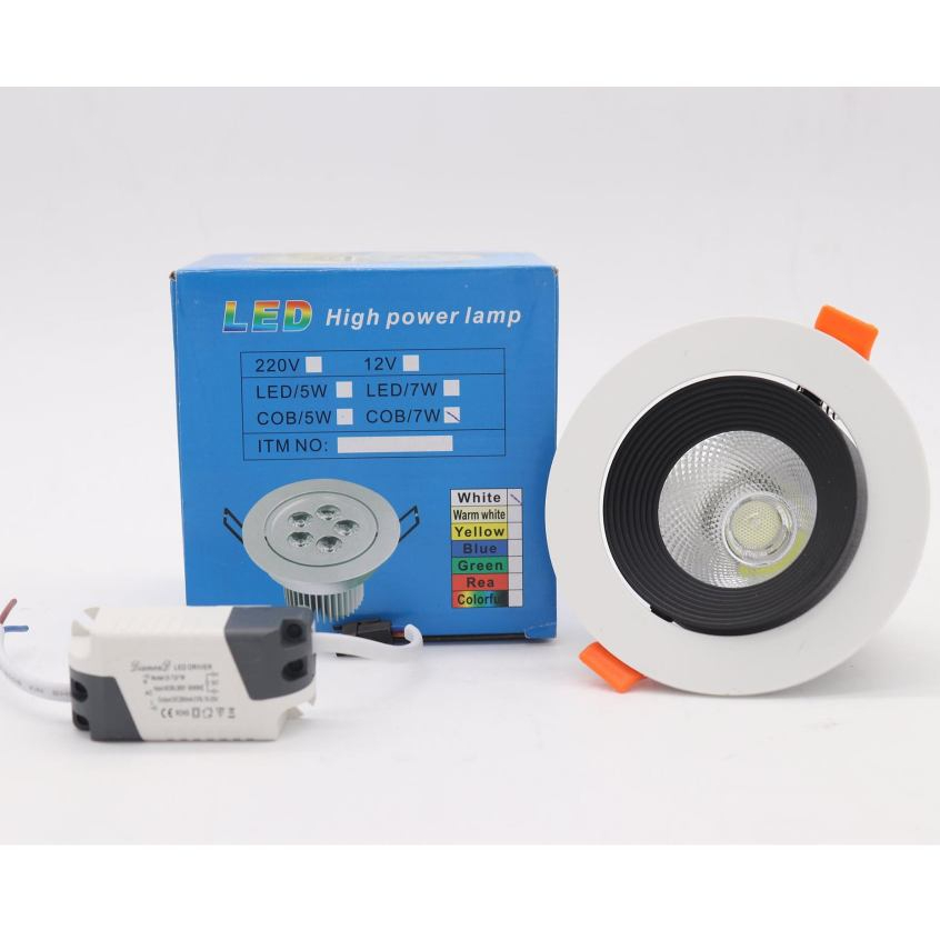 LED Downlight PVC RIM Recessed Pin Lights Panel Ceiling Light | Shopee ...