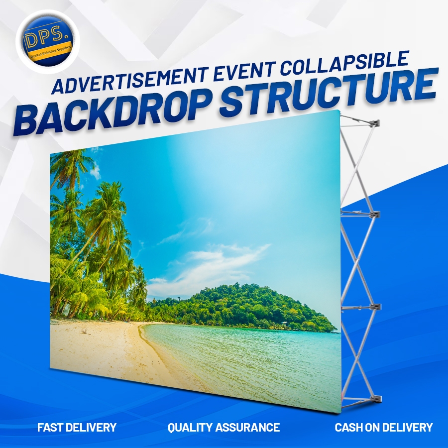 DPS POP UP STRUCTURE BACKDROP DISPLAY STRAIGHT| BANNER FRAME | Shopee ...