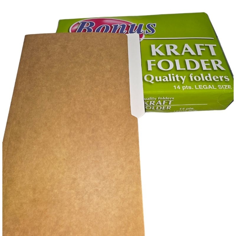 100 Pieces Bonus Kraft Folder with White Tab | Shopee Philippines