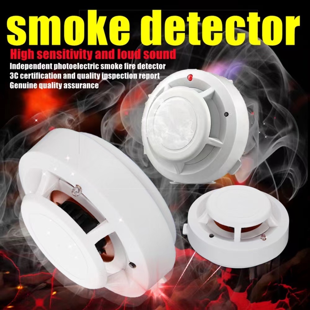 Photoelectric Sensitive Sensor Smoke Detector Fire Alarm For Family ...