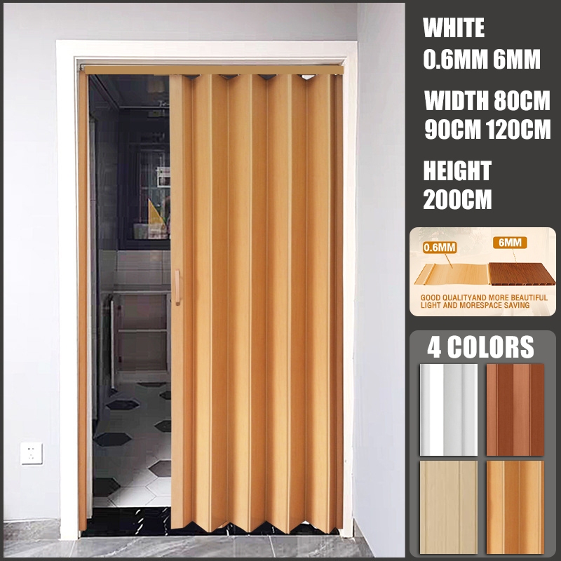 [Ready stock] PVC Sliding door folding door partition rail door kitchen ...