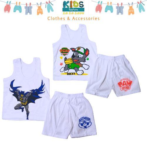 LF white printed cartoon character terno for kids boys fit to 0-12 ...