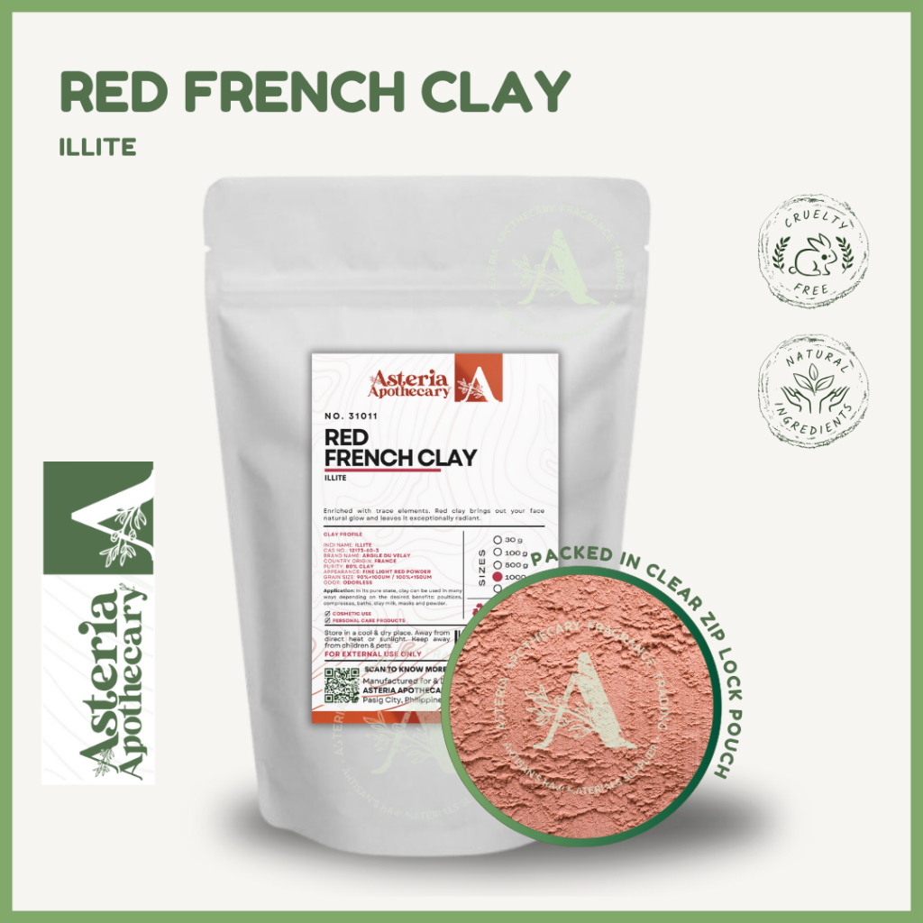 French Red Clay 30g & 100g - Asteria Apothecary | Shopee Philippines
