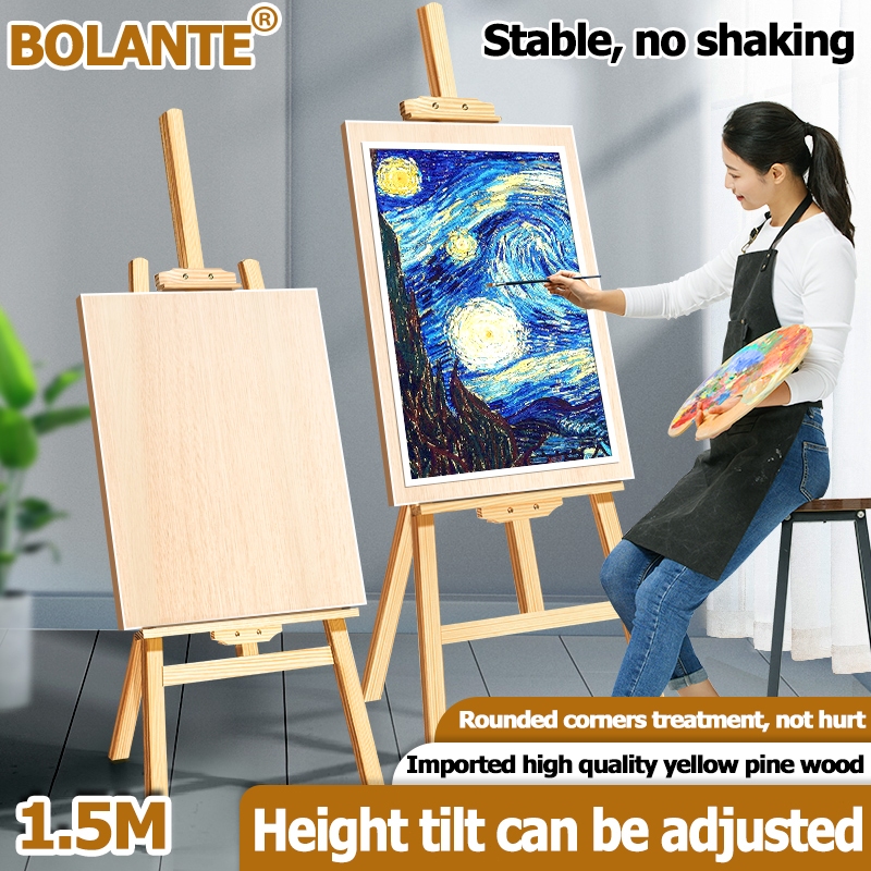 1.5M Height adjustable Easel Wooden Painting Display Stand Art Supplies ...
