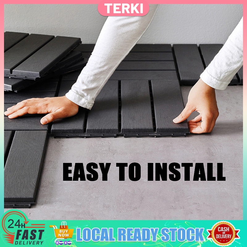 30x30cm PVC Floor Decking Tiles Waterproof Wood Plastic Composite ...