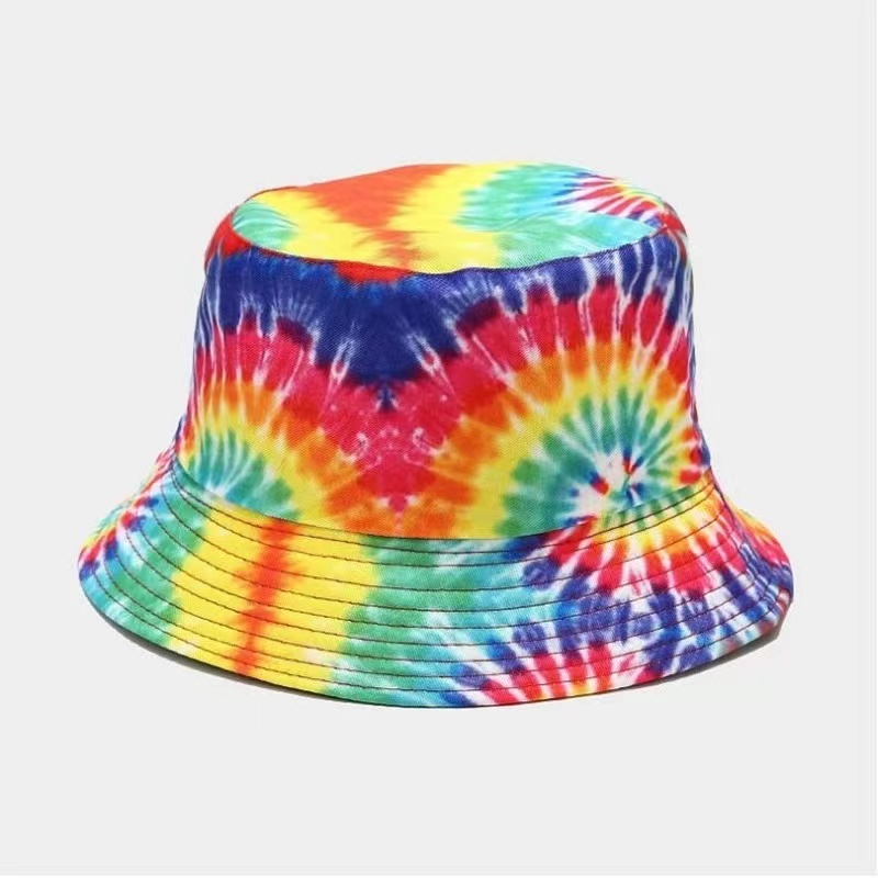 colorful print tie dye bucket hat for women waway cap for men Bucket ...