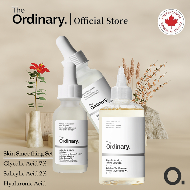 The Ordinary Skin Smoothing Set Glycolic Acid 7% Toning Solution ...