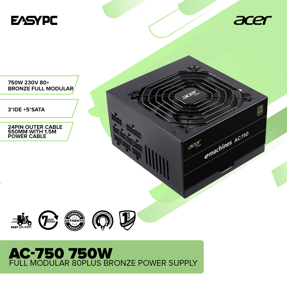 EasyPC| Acer AC-550/ AC-650/ AC-750/ 80plus Bronze/AC 1000 80Plus Gold ...
