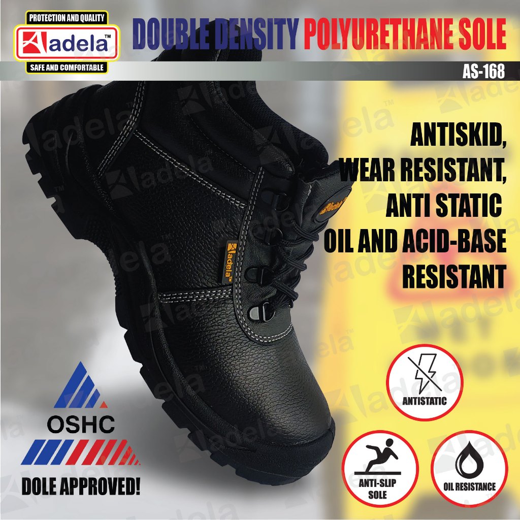 ADELA BRAND SAFETY YDS HC SHOES AS168 with OSHC CERTIFICATE | Shopee ...