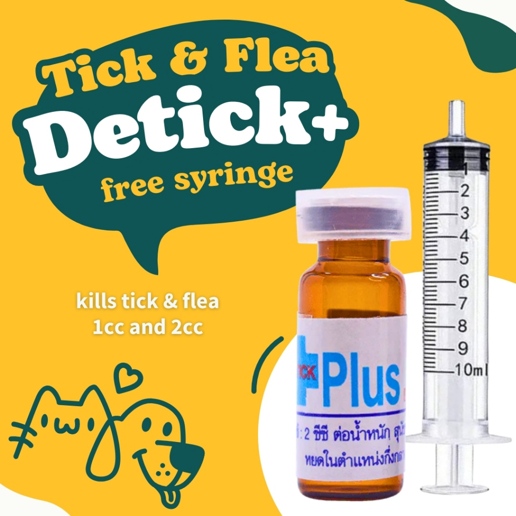 Detick Plus 1cc & 2cc Spot On Treatment Anti Ticks & Fleas for Dog ...