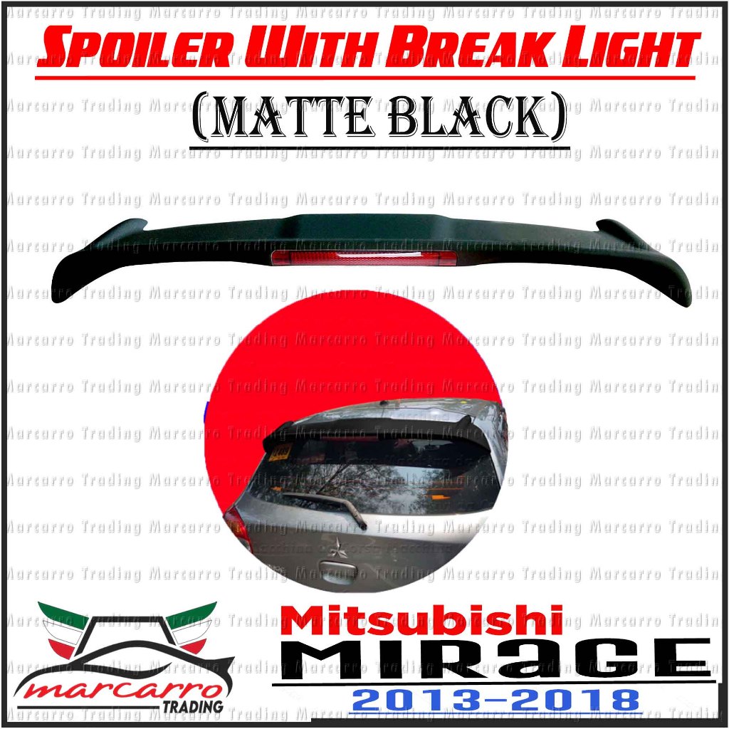Mitsubishi Mirage Hatchback 2013-2018 Rear Trunk Spoiler with Brake ...