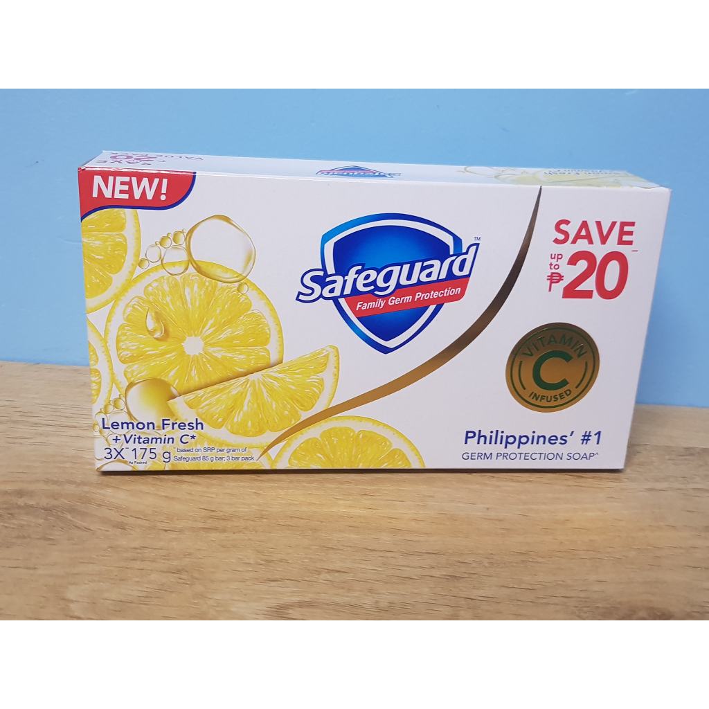 New SAFEGUARD Body Soap, Lemon Fresh Jumbo Pack (pack of 1 x 3 bars x ...