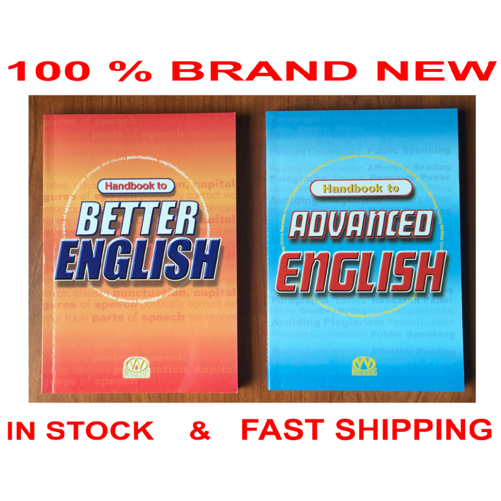 ️🟥 GRAMMAR BOOK SET ( 2 pcs ) : "HANDBOOK TO BETTER ENGLISH" & "HANDBOOK TO ADVANCED ENGLISH ...