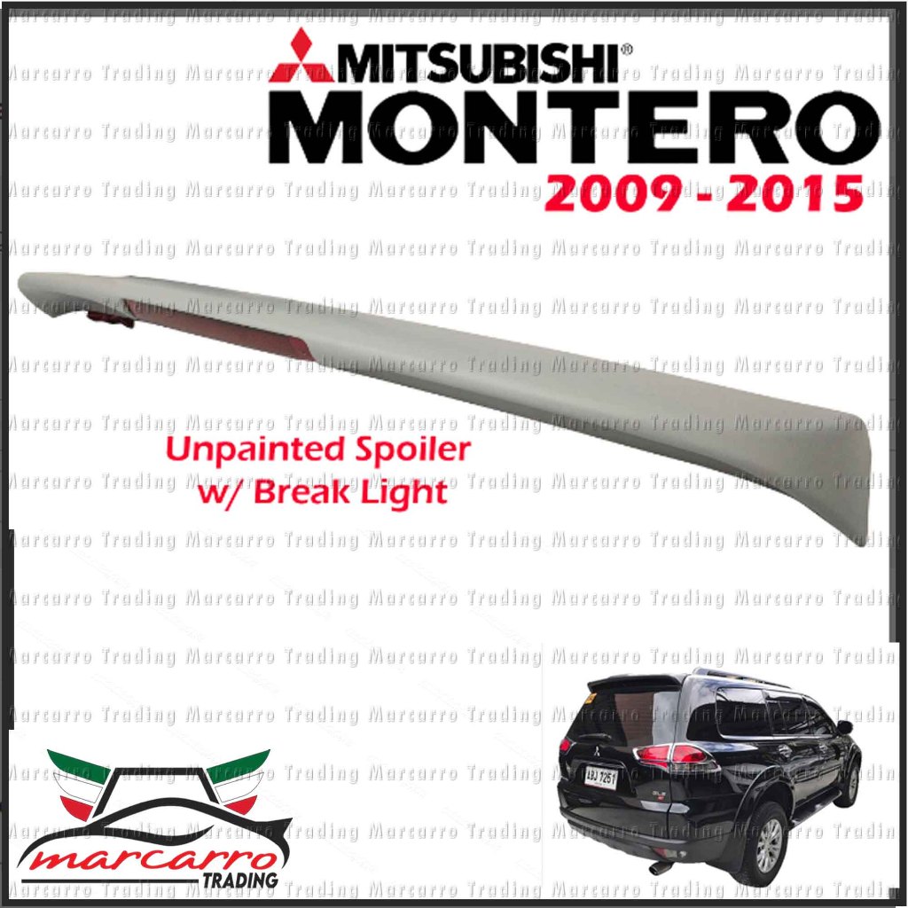 Mitsubishi Montero 2009-2015 Rear Trunk Spoiler with Brake Light ...