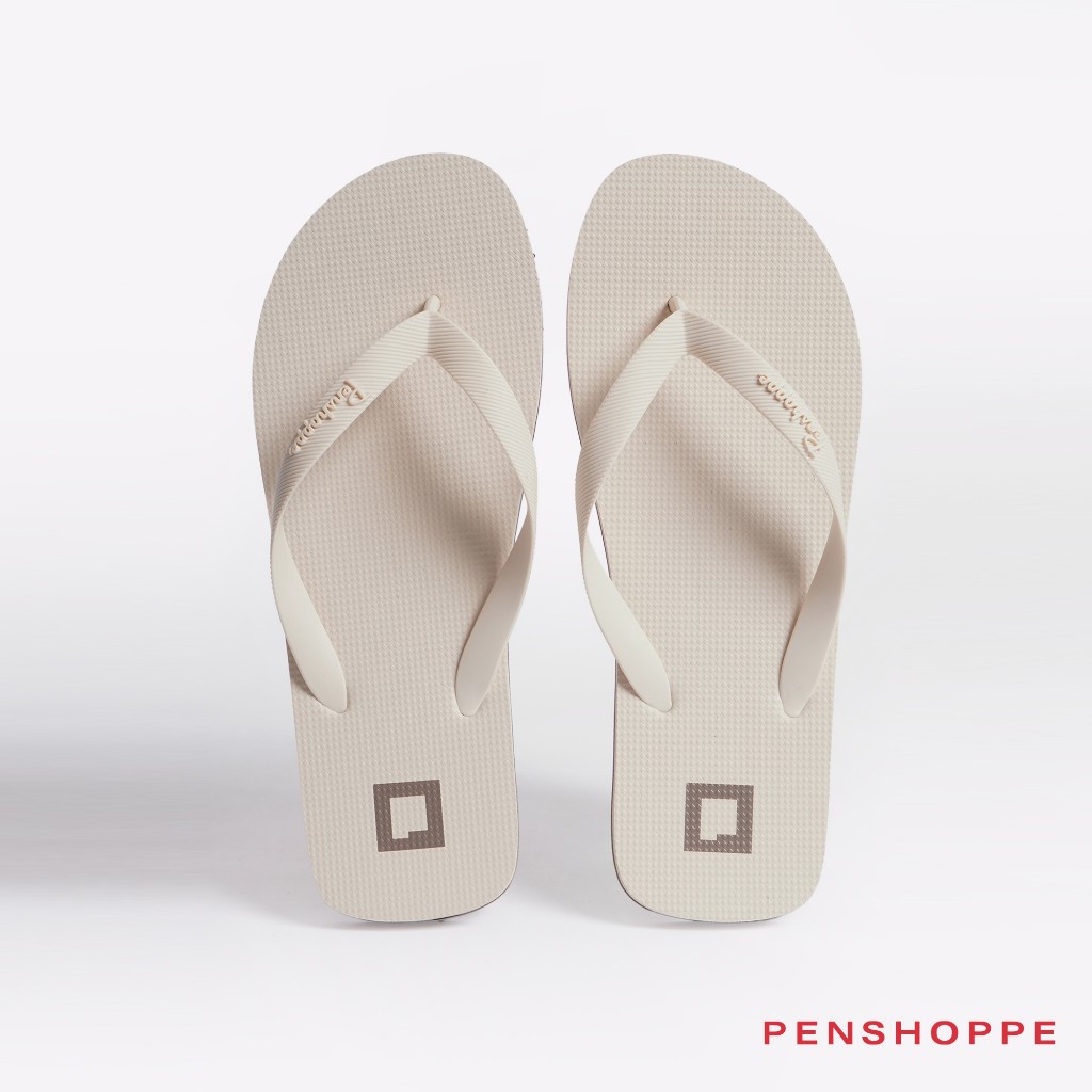Penshoppe Flip Flops Slippers With Spiky Sole For Men (Cream) | Shopee ...