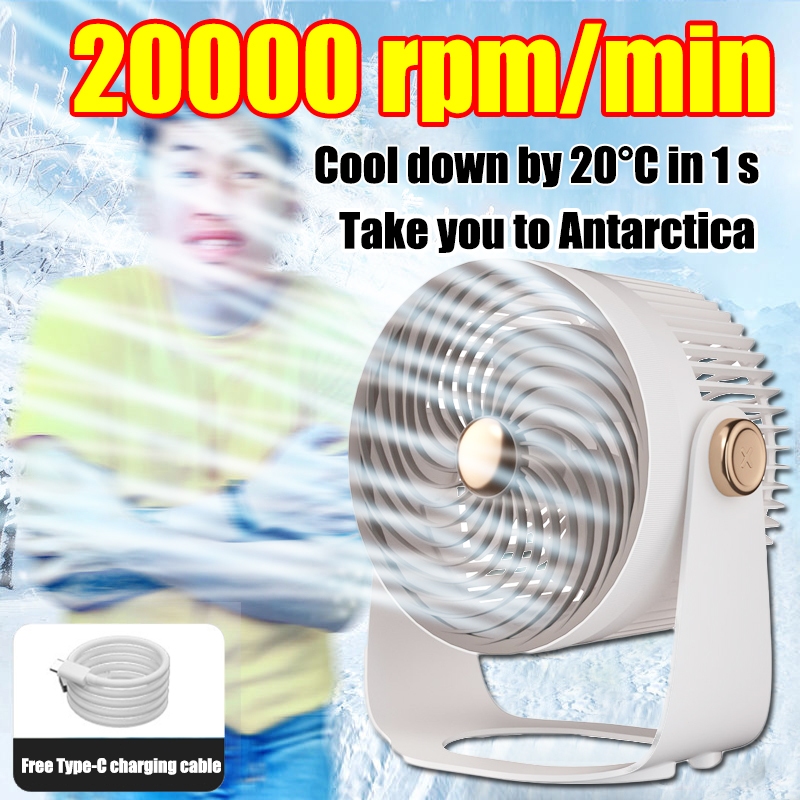 Portable Mini Fan Blades Rechargeable Desk Fan Clip Mount Fan camping ...