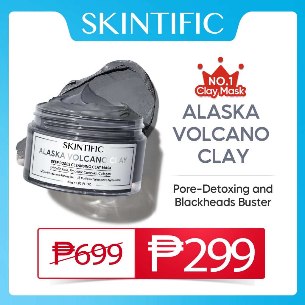 SKINTIFIC Alaska Volcano Clay Mask 55g Pores&Blackheads Cleansing ...