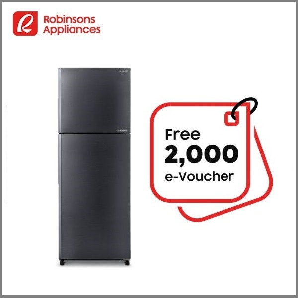 SHARP 7 CU.FT TWO DOOR NO FROST REFRIGERATOR (SJ-FTS07BVS DS) | Shopee ...