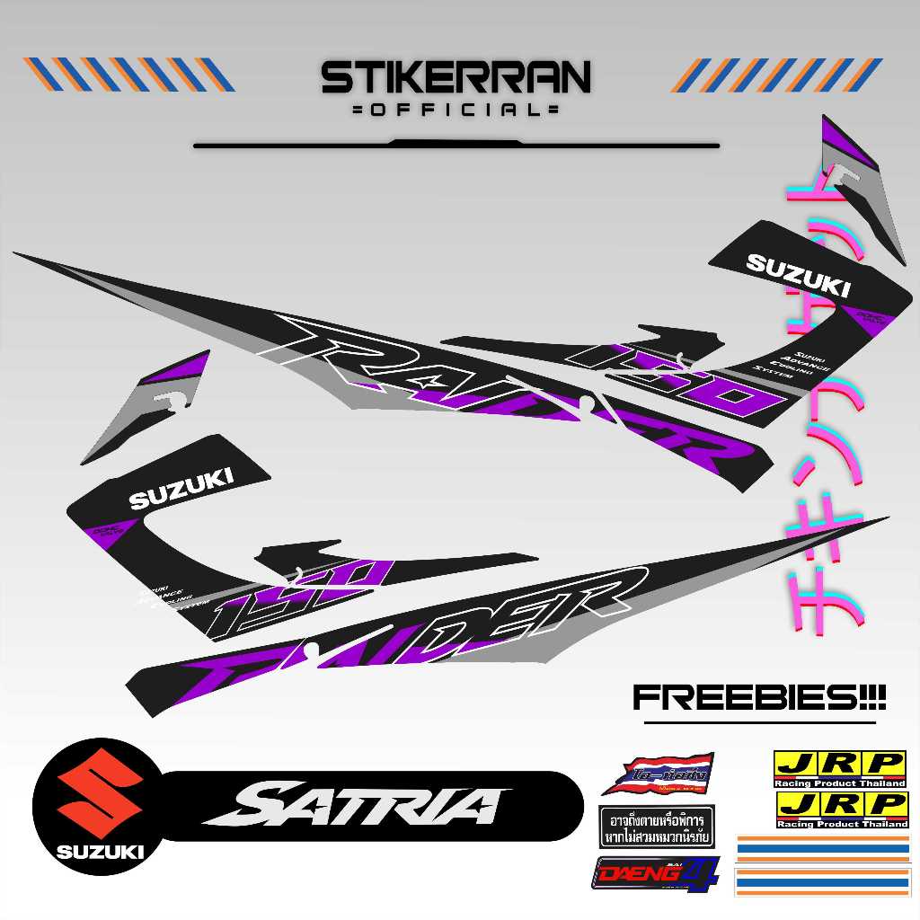 SUZUKI RAIDER 150 CARB REBORN LATEST STOCK DECALS (EXCITER DESIGN ...