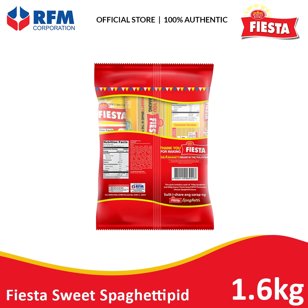 Fiesta Sweet Spaghettipid: Fiesta Spaghetti Pasta 700g + Fiesta Sweet ...