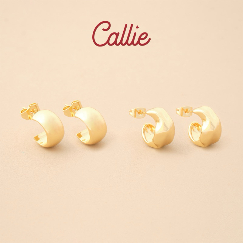Callie 14k Gold Plated Millie Mini Chunky Hoop Earrings For Summer Shop ...