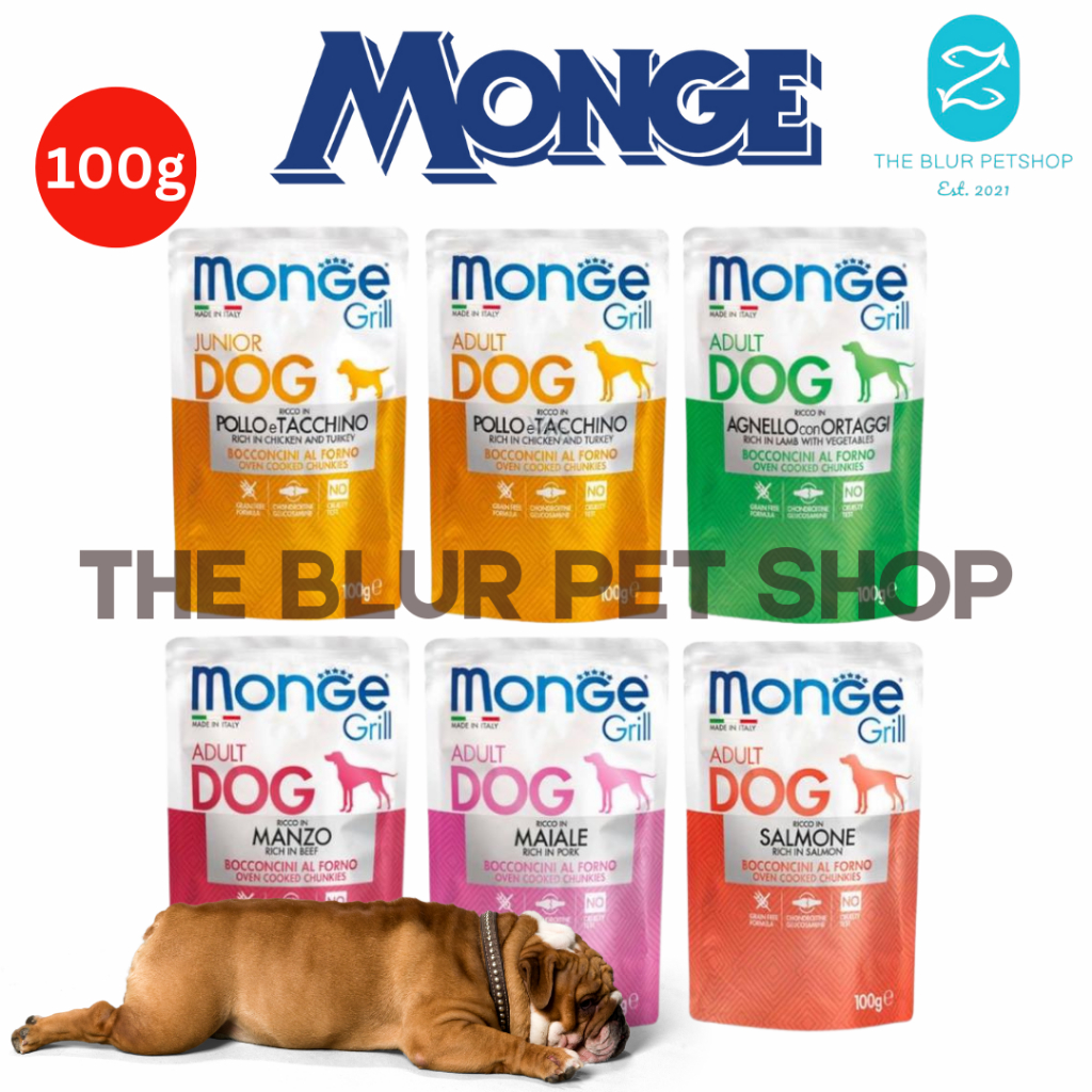 Monge Grill Pouch Adult Dog Wet Food 100g All Stages Puppy Dog ...