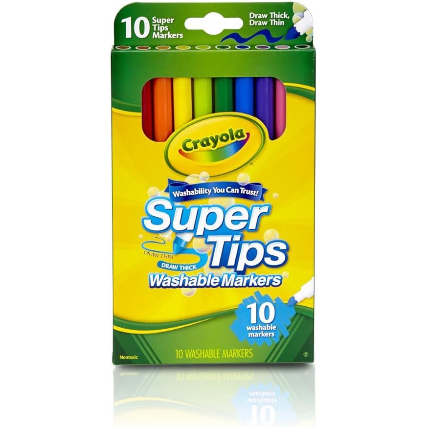 Crayola 10 ct. Supertips Washable Fine line Markers | Shopee Philippines