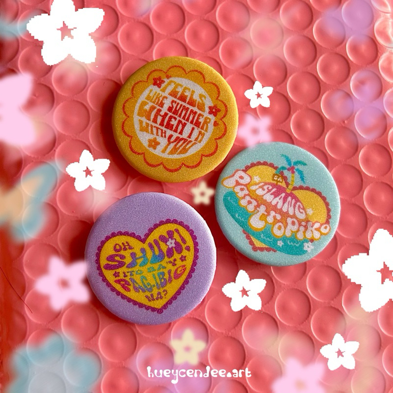 BINI Talaarawan Pins 32MM/1.25 in GLITTER BUTTON PINS by: hueycendee ...