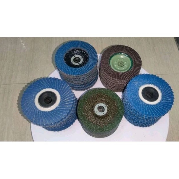 10Pcs Heavy duty Emery /Korean blue Liha / Buffing/ Flap disc #80/#320 ...