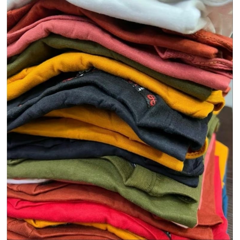 10 PCs(Overruns) Assorted Bundle T-shirt.Makapal tela.100%Cotton ...