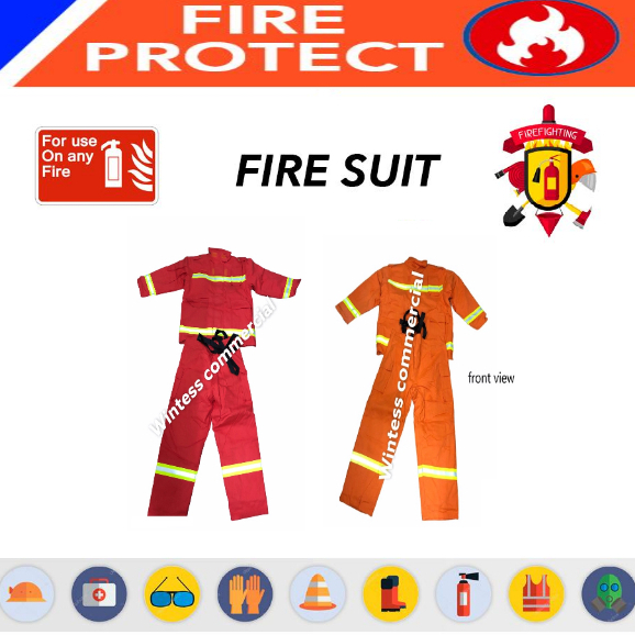 Fire Man Suit Coat and Pants Fireman Suit Firesuit Firefighter Suit ...